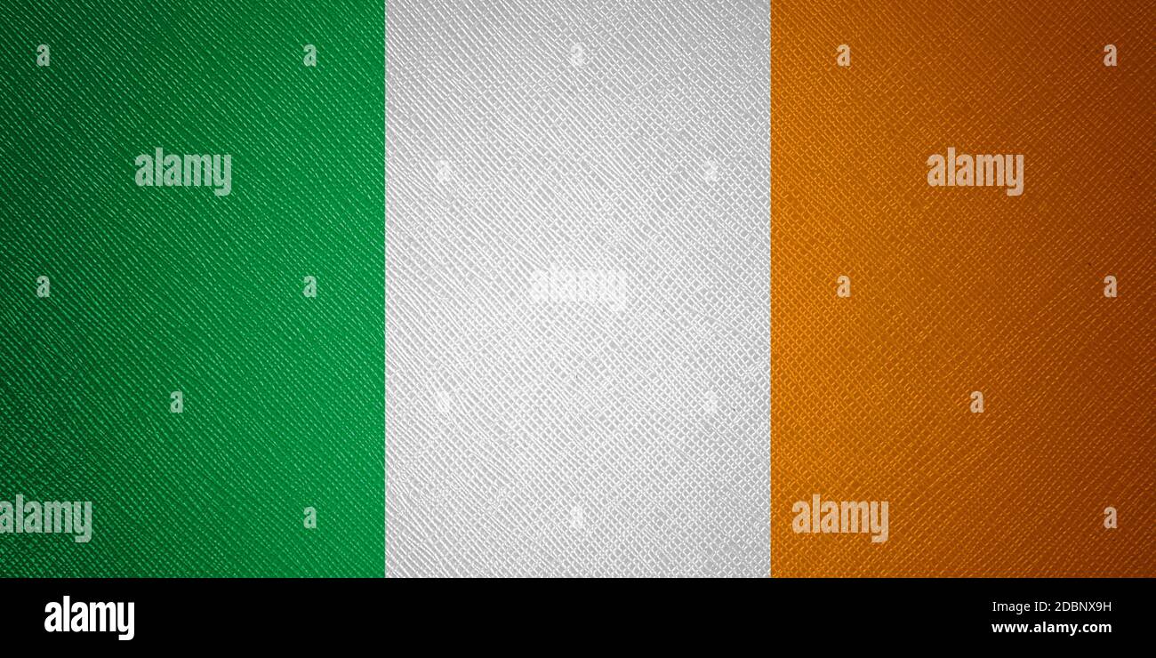 Ireland flag leather texture Stock Photo - Alamy