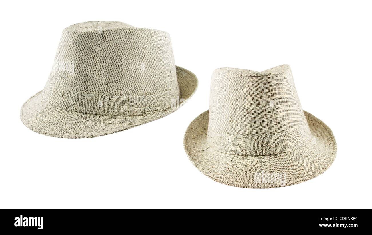 two hats on white Stock Photo - Alamy
