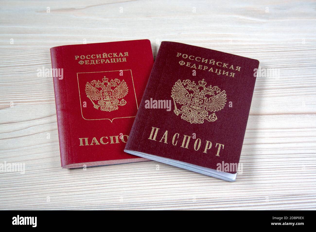 Two russian passports close hi-res stock photography and images - Alamy