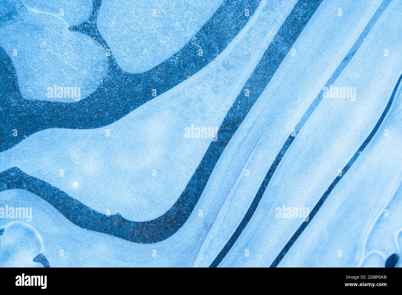 Pattern of frozen water with air bubbles. Frozen water texture Stock ...