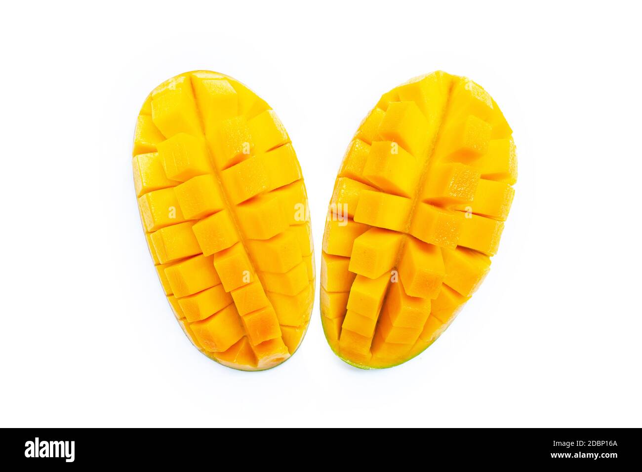 Yellow mango isolated on white background Stock Photo - Alamy
