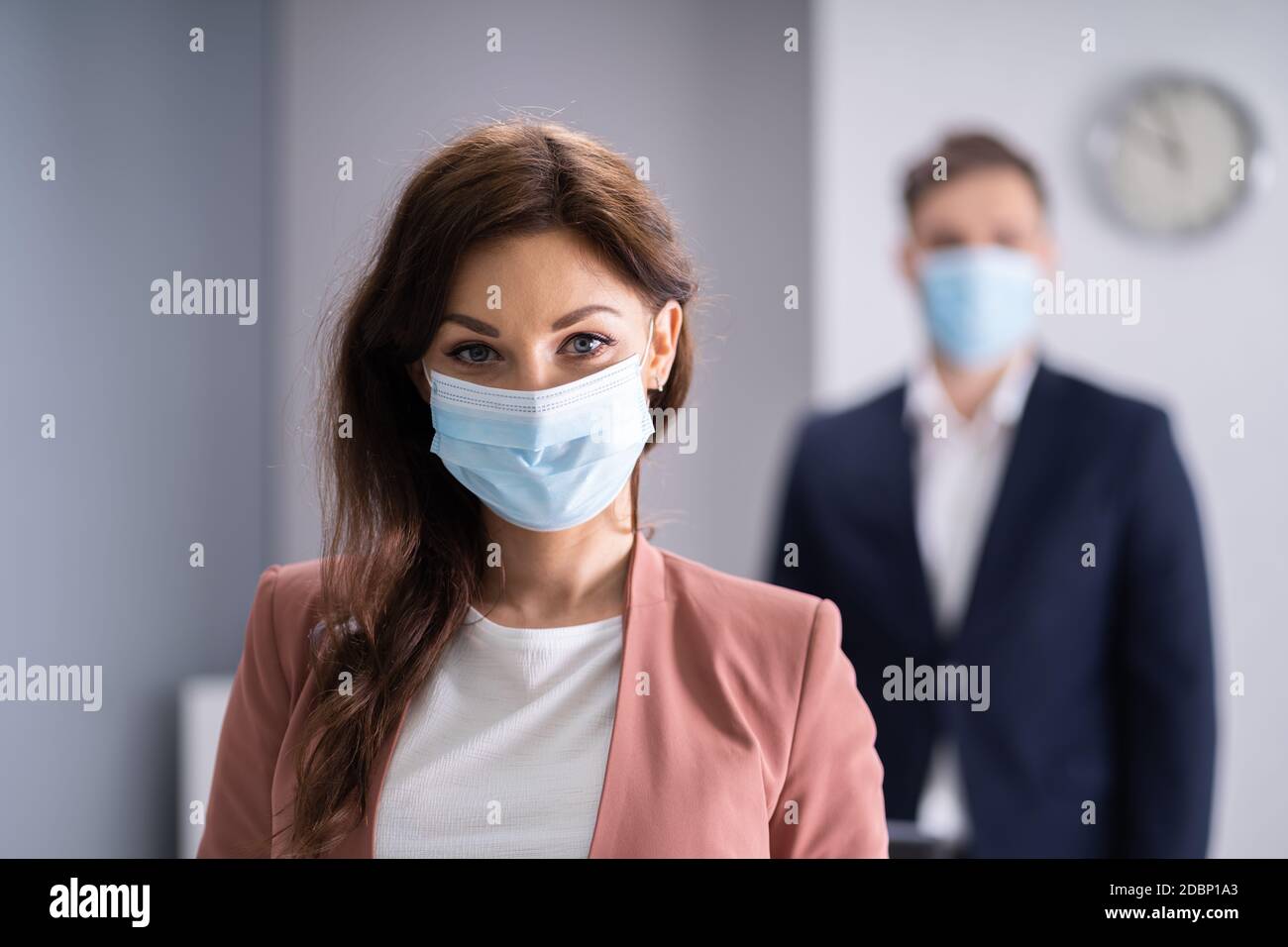 People Waiting In Line. Standing In Queue Wearing Medical Face Mask ...