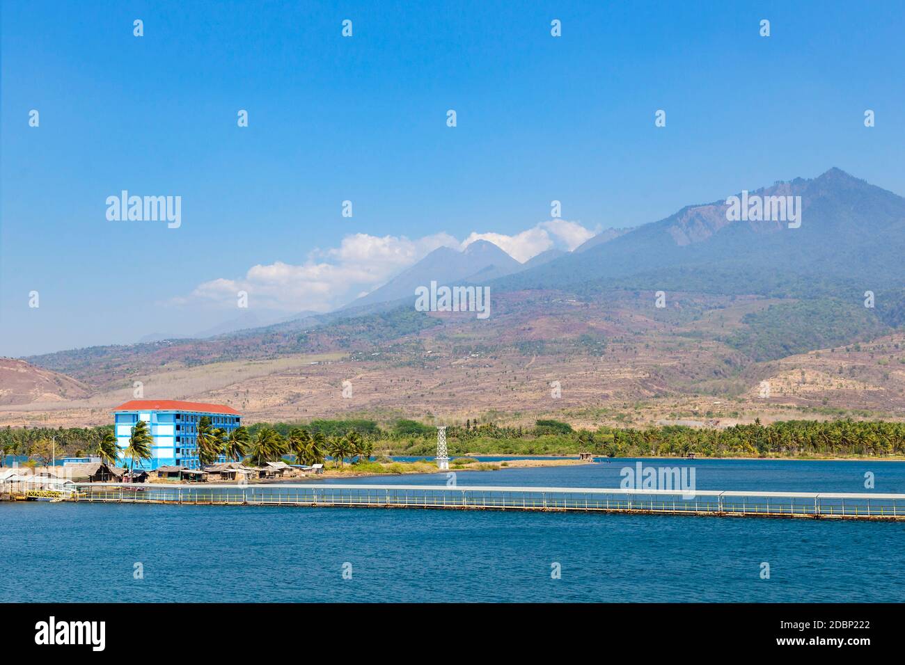 Covered coastal jetty, Lombok, Indonesia Stock Photo - Alamy