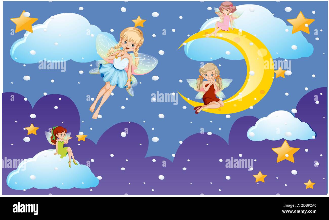 angels are visible in the night sky Stock Photo - Alamy