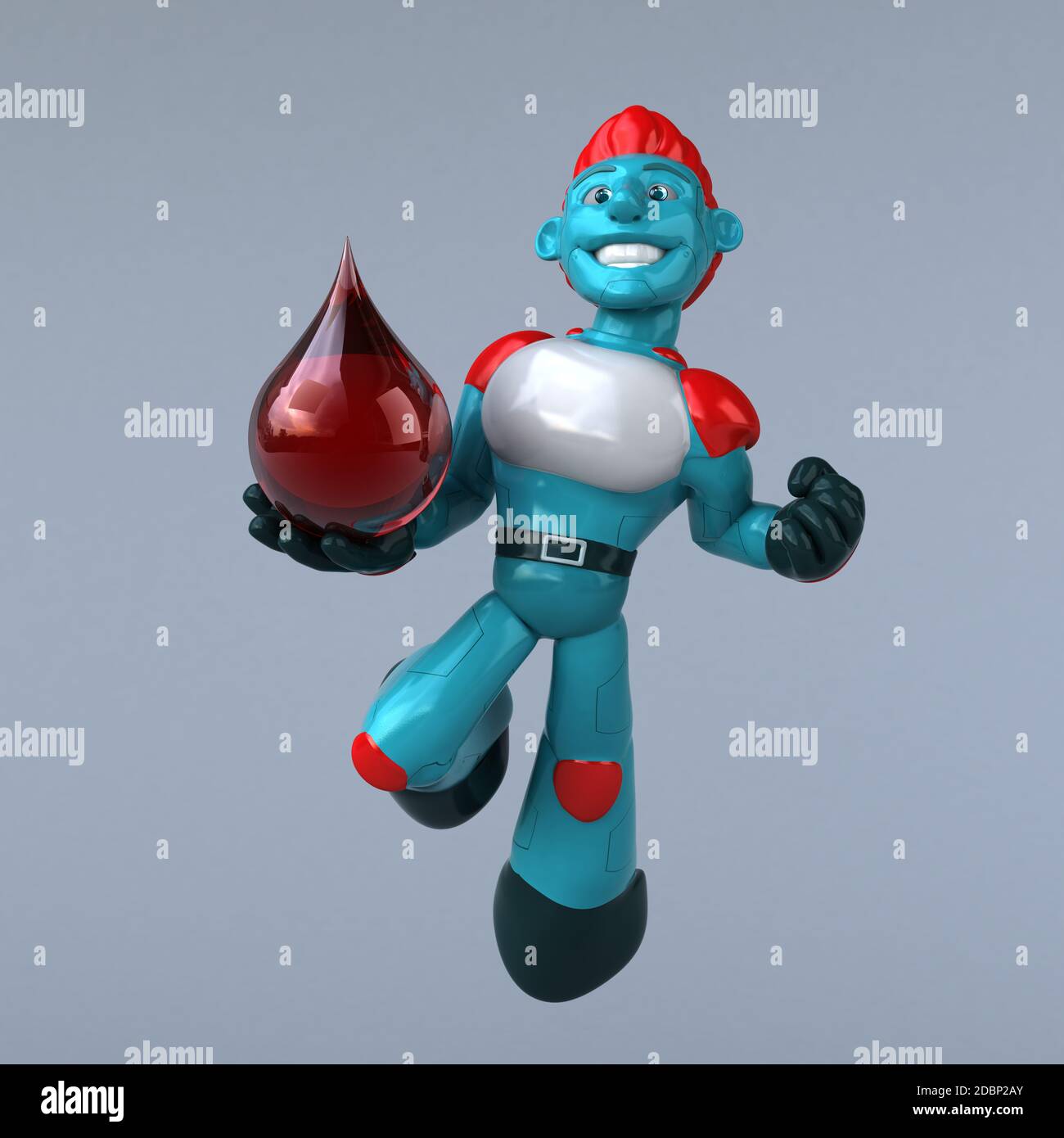 Red Robot - 3D Illustration Stock Photo - Alamy