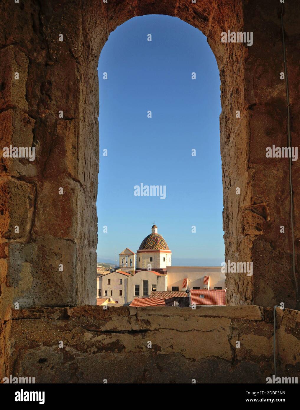 dome of the church of san michele in alghero Stock Photo - Alamy