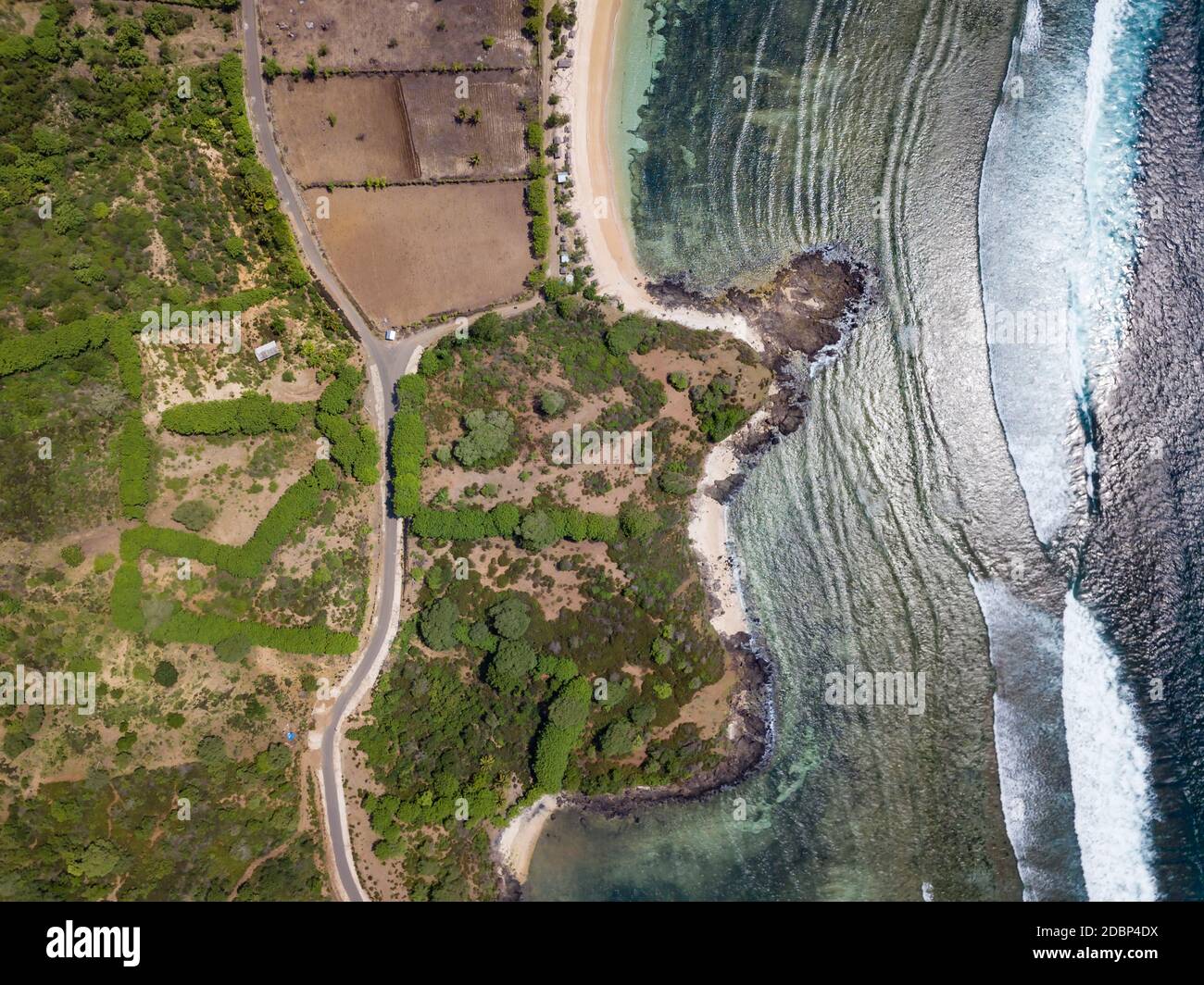 Aerial view of coastline, Sumbawa island, Indonesia Stock Photo - Alamy