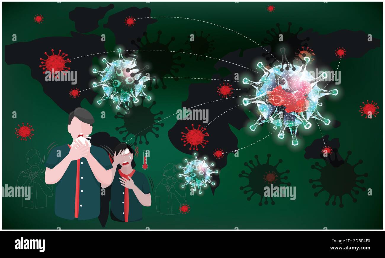 face covered in virus infection Stock Photo - Alamy