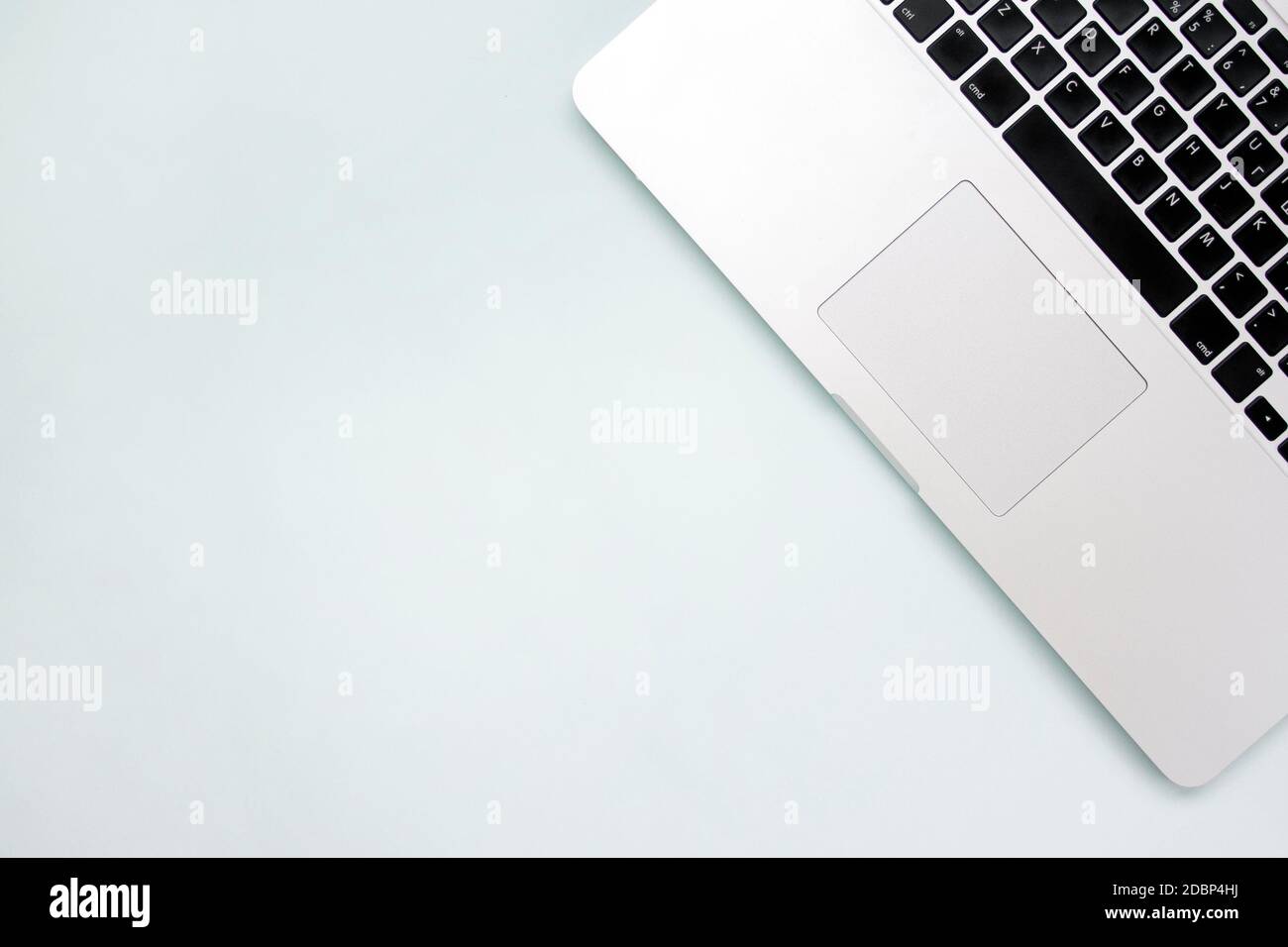 Work and creativity concept. Laptop top view flat lay photo with ...