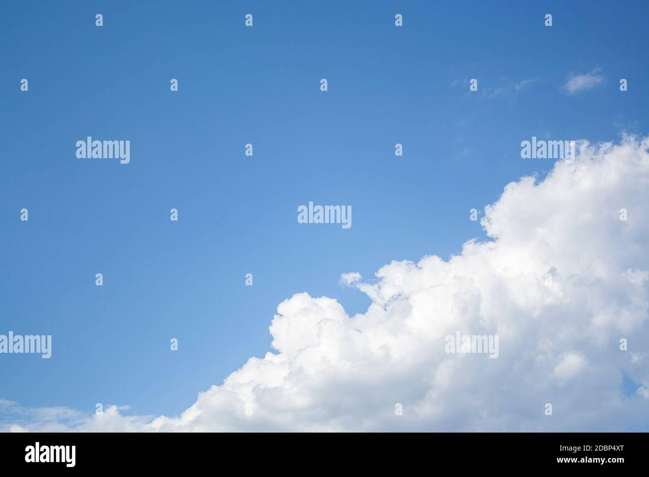 White clouds high in the sky at windy winter day background Stock Photo ...