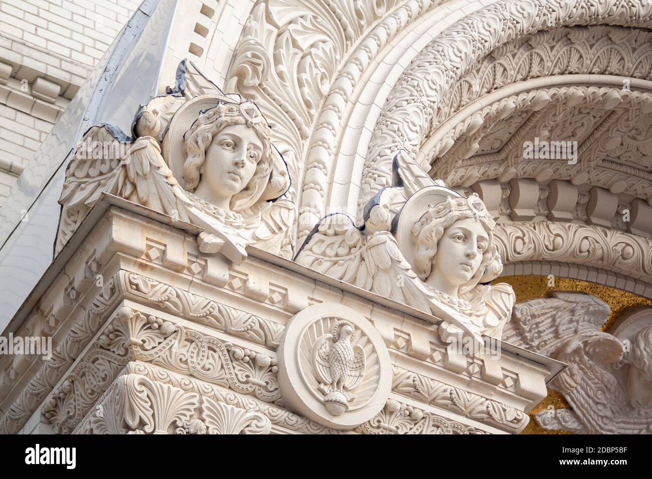 Two angels with wings on exterior of nicholas the wonderworker ...