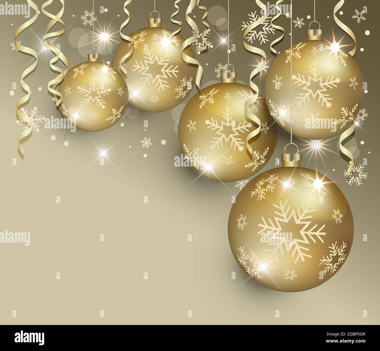 Christmas gold ball, greeting card templates vector Stock Vector Image ...