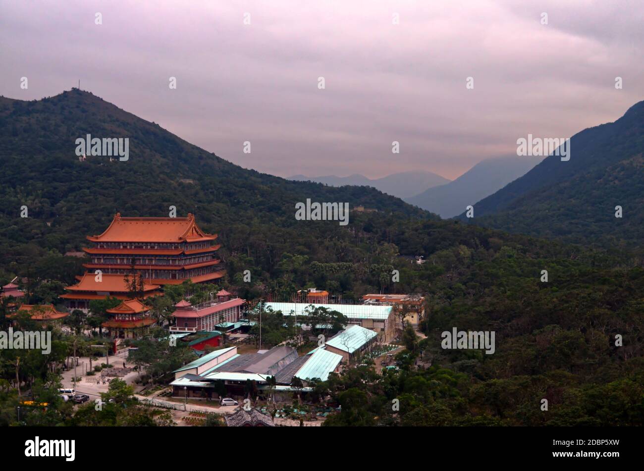 Hong Kong - View of Po Lin Monastery from Big Buddha Stock Photo - Alamy