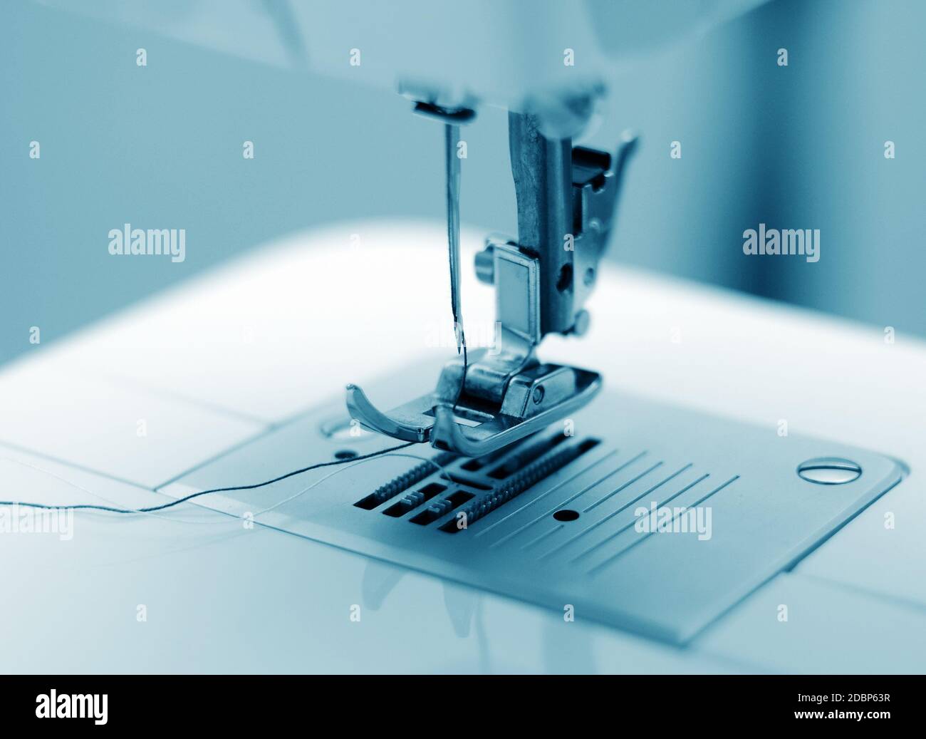 sewing machine details closeup Stock Photo - Alamy