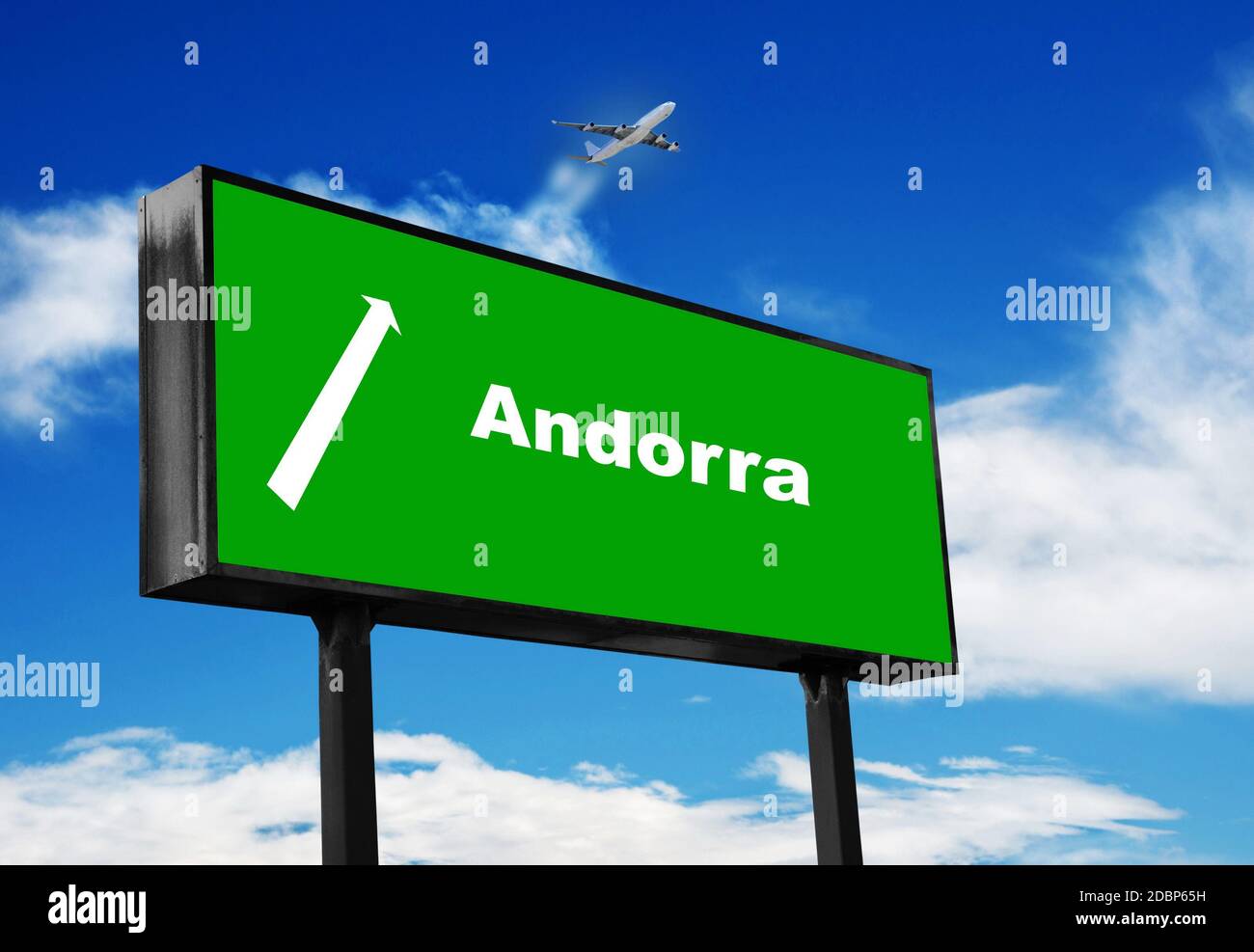 travel sign on the blue sky Stock Photo - Alamy