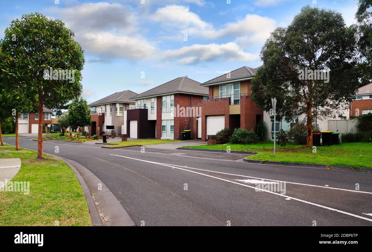 Typical Australian residential houses Stock Photo - Alamy