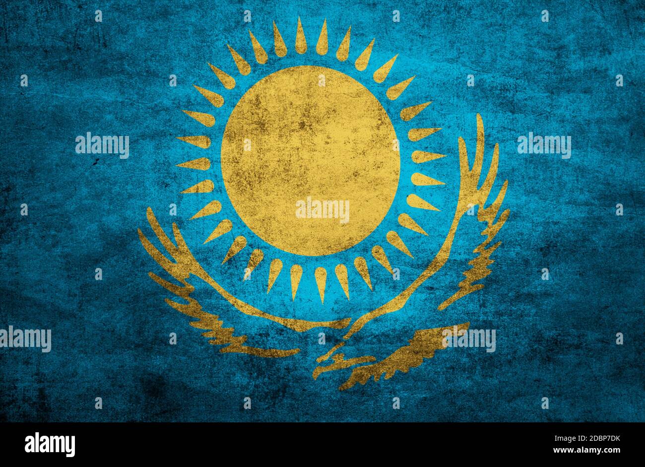 Flag kazakhstan grunge abstract hi-res stock photography and images - Alamy