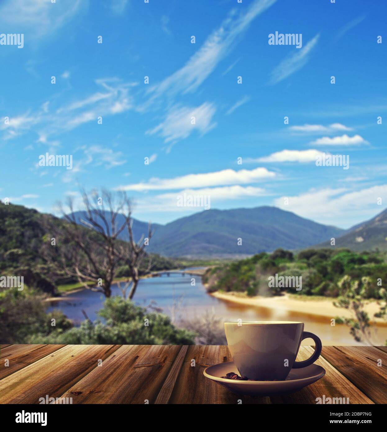coffee cup on the nature background Stock Photo - Alamy