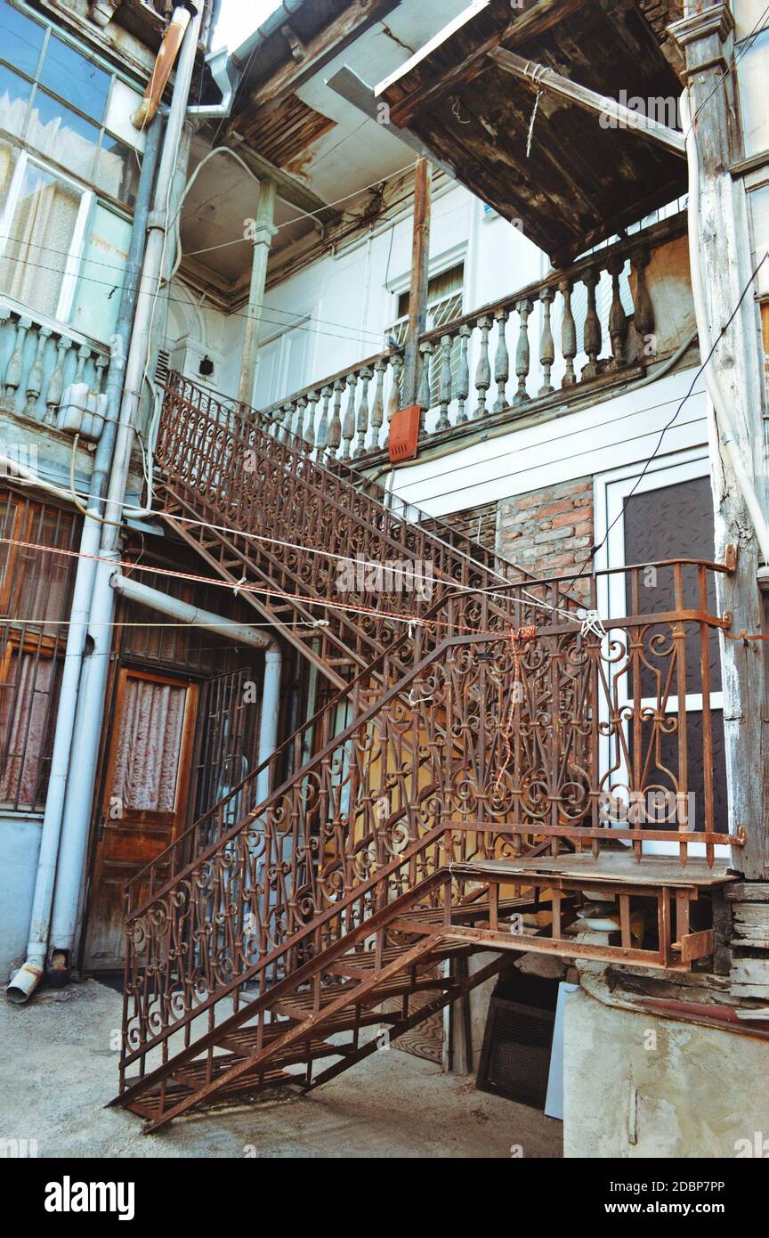Old and retro streets of old Tbilisi.Georgia Stock Photo - Alamy