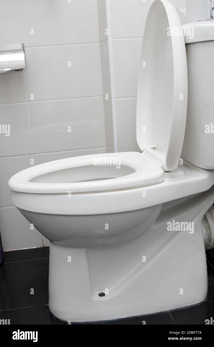 home toilet closeup details Stock Photo - Alamy