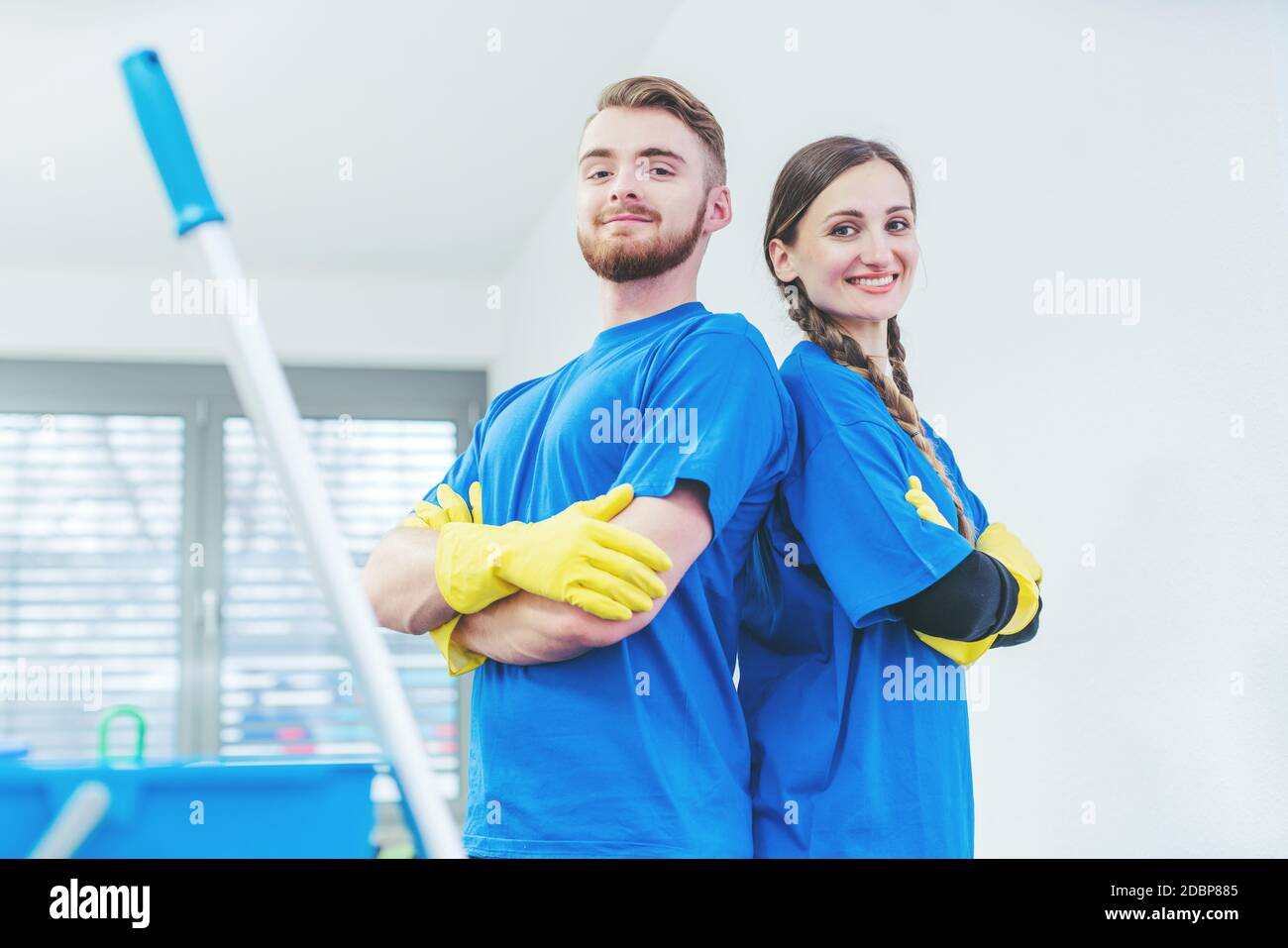Woman arms folded cleaning hi-res stock photography and images - Alamy