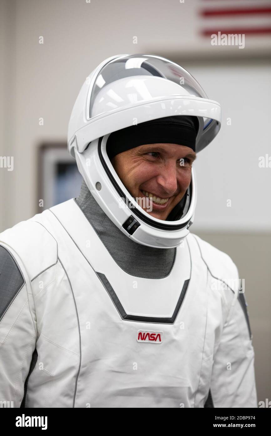 NASA astronaut and mission commander Mike Hopkins smiles inside the ...