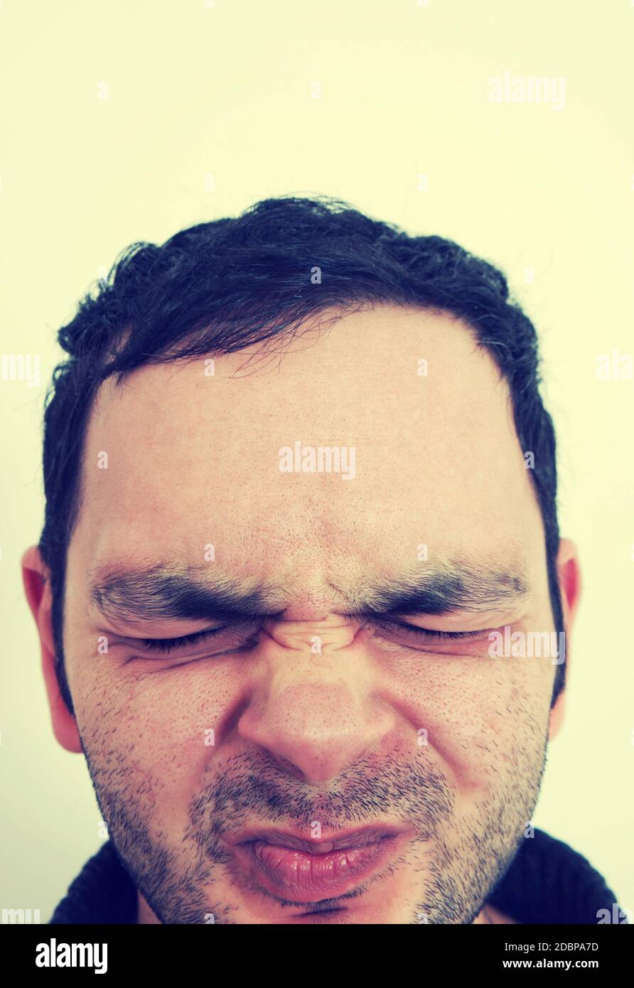 man face closeup with funny expression Stock Photo - Alamy