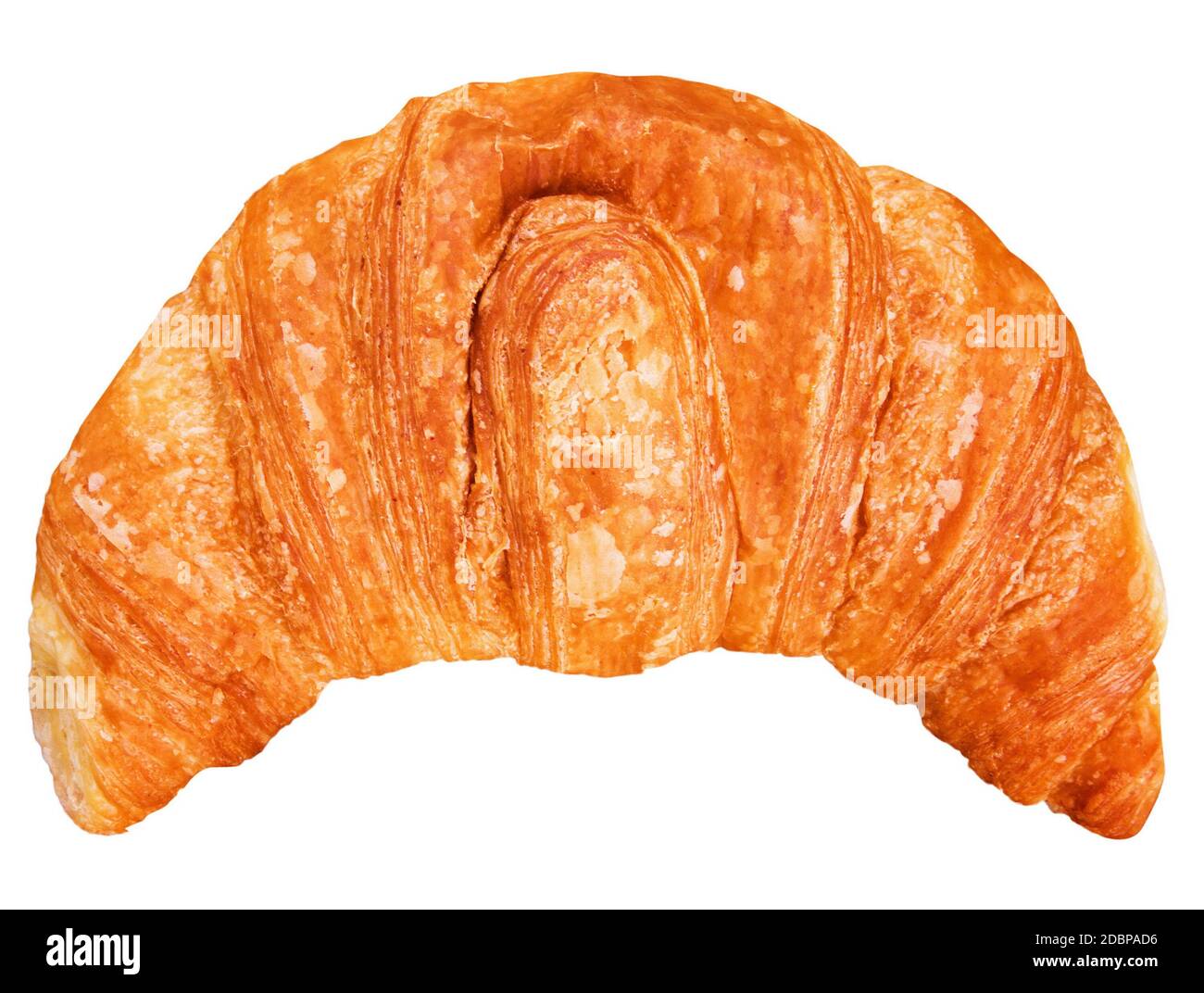 single croissant isolated on white Stock Photo - Alamy