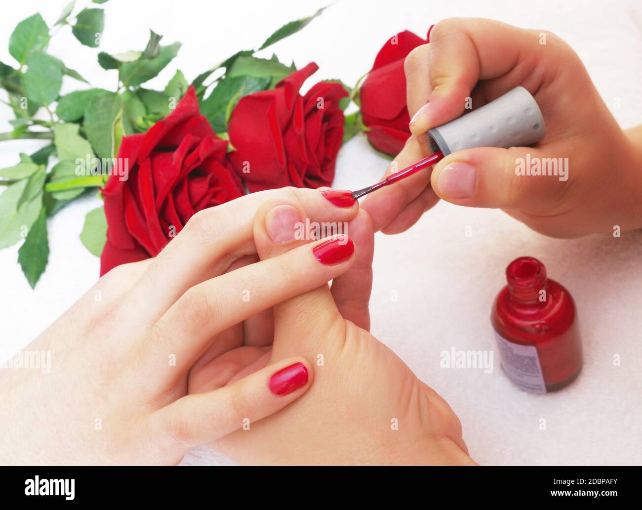 female hands in beauty salon Stock Photo - Alamy