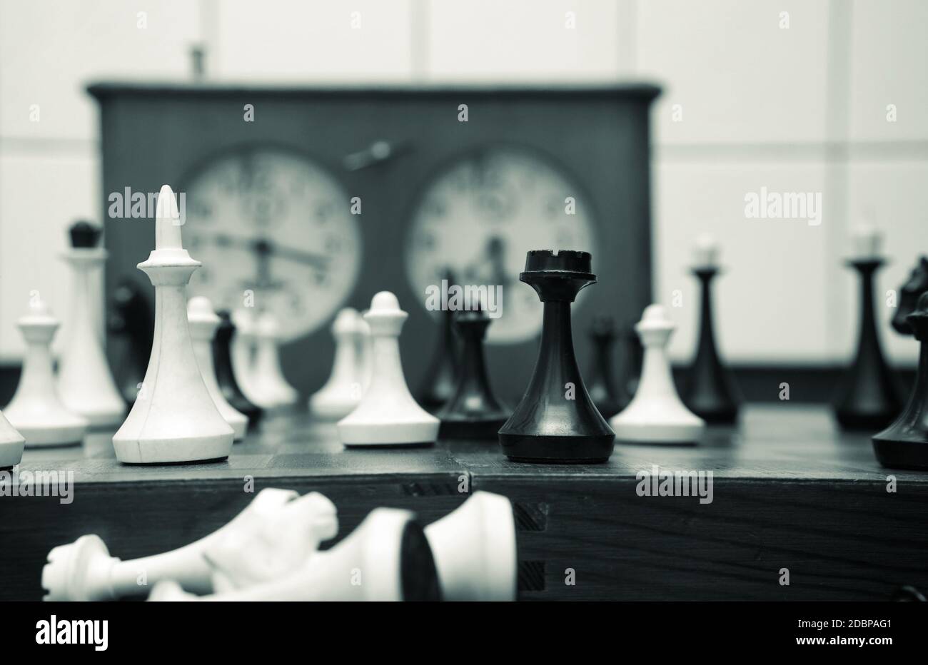 old chess pieces closeup Stock Photo - Alamy