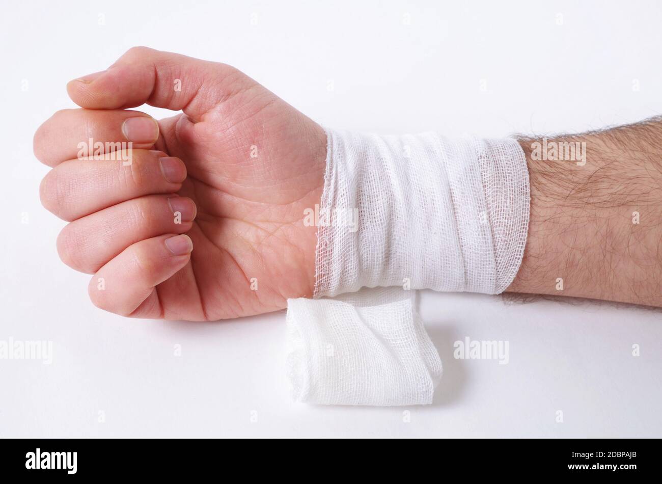 male hand with the bandage Stock Photo - Alamy