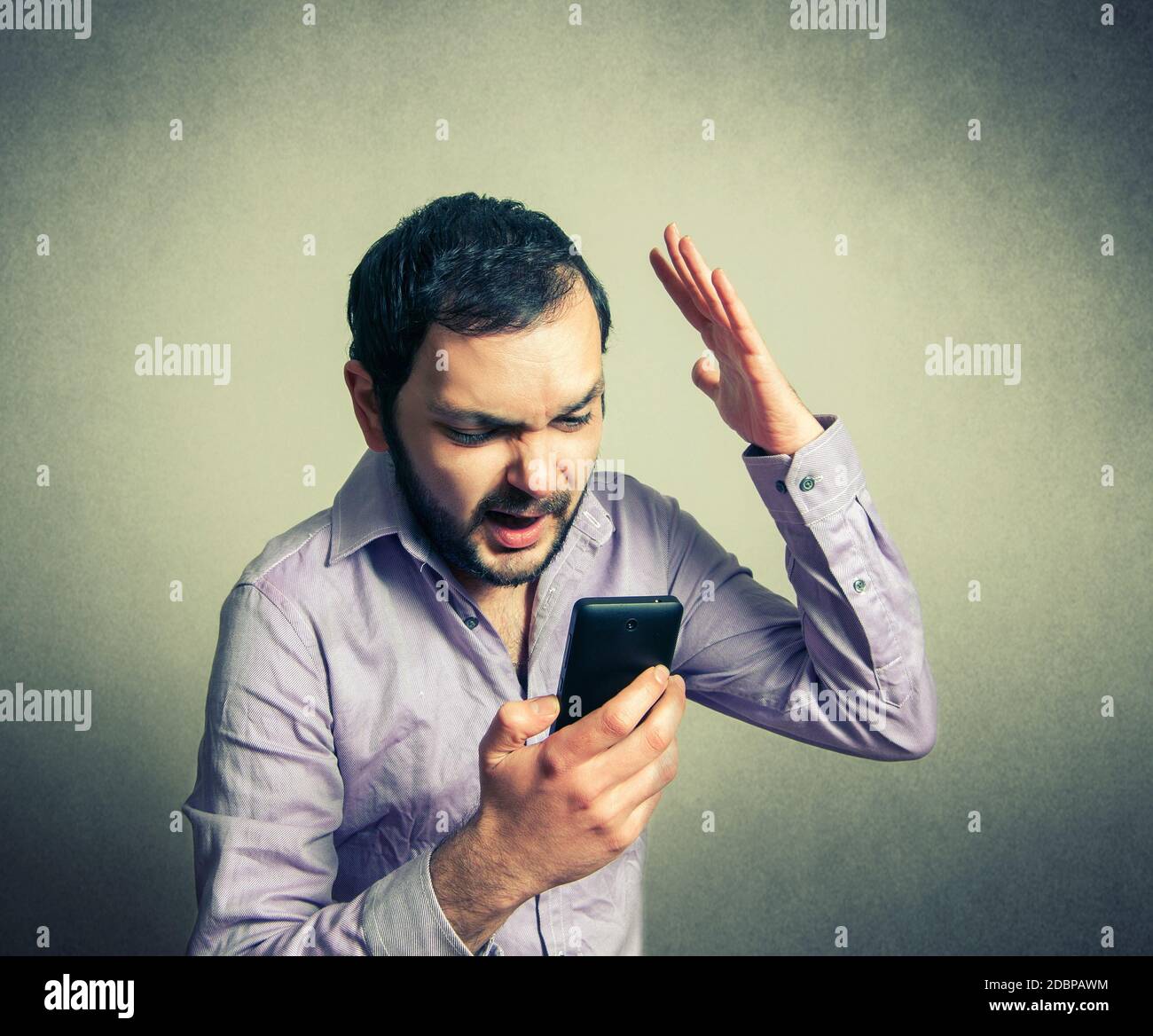 angry man shouting on the phone Stock Photo - Alamy