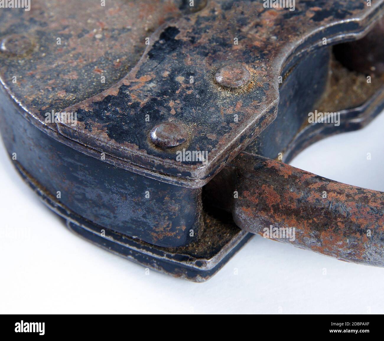 old antique metal lock closeup Stock Photo - Alamy