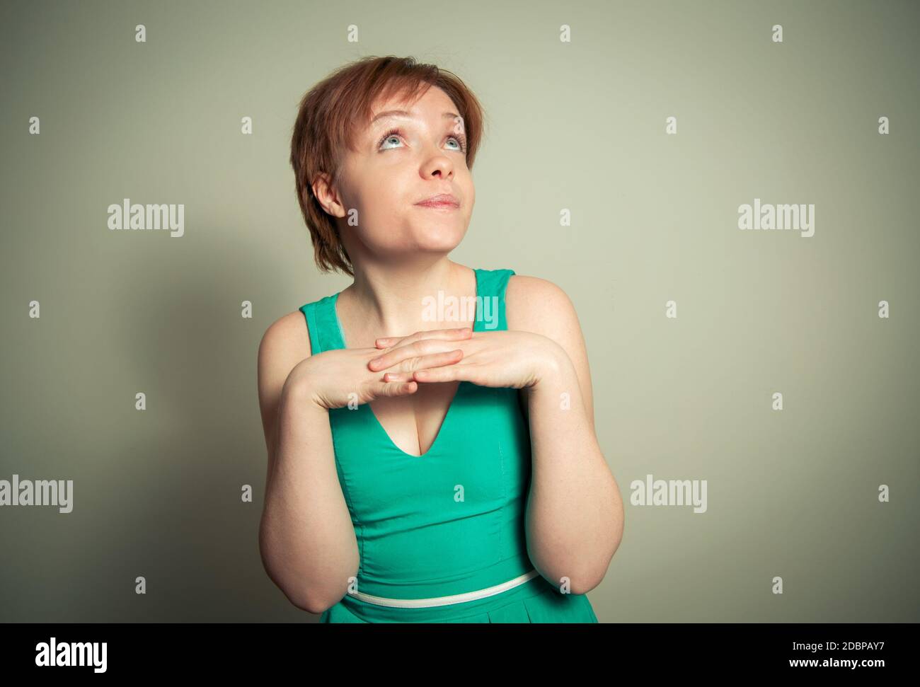 blond woman with the funny expression Stock Photo - Alamy