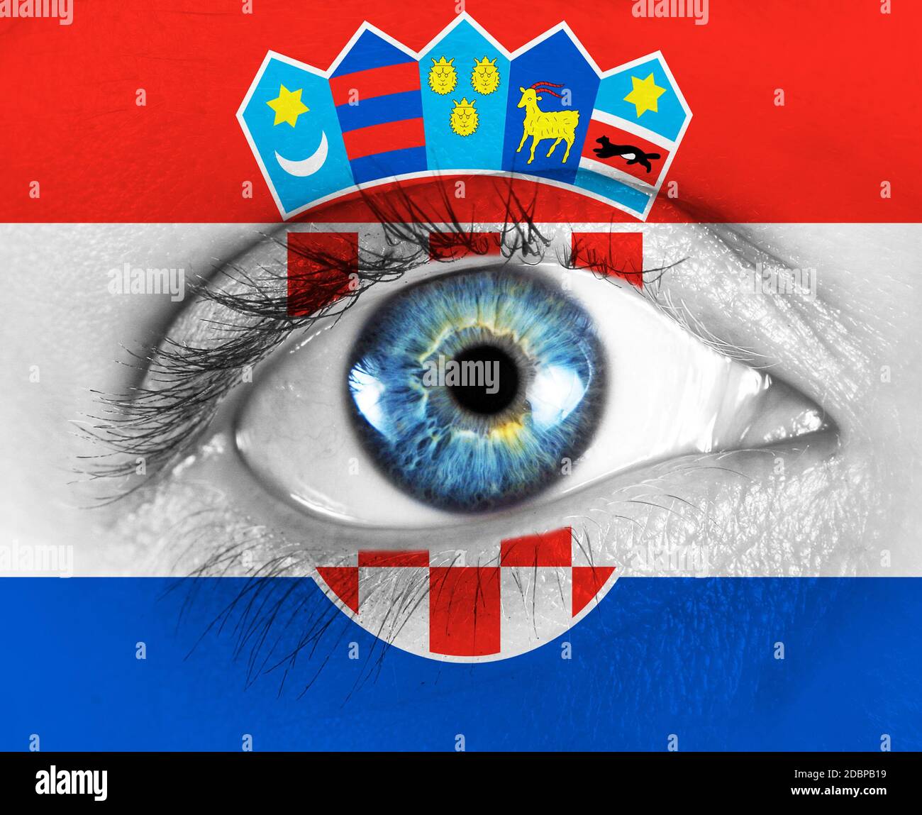 eye of the fan with flag Stock Photo - Alamy