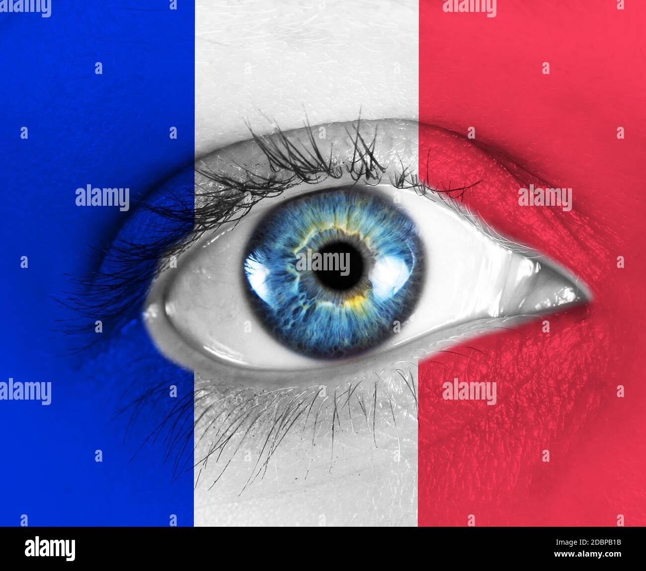 eye of the fan with flag Stock Photo - Alamy