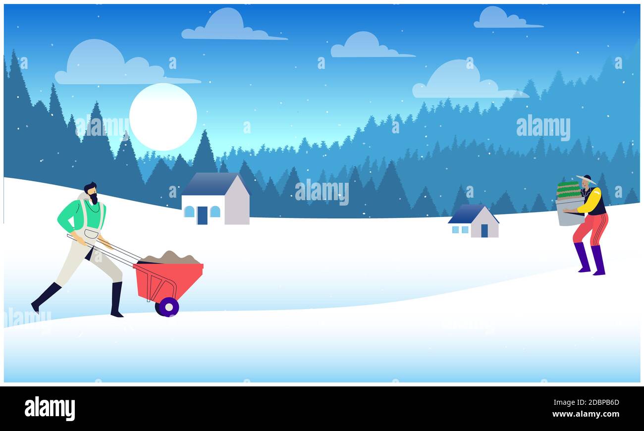 Ice and material collector in winter snow Stock Photo - Alamy