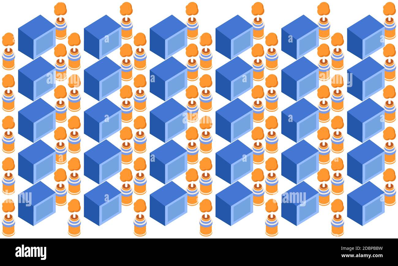 digital textile design of tree with cube arts Stock Photo - Alamy