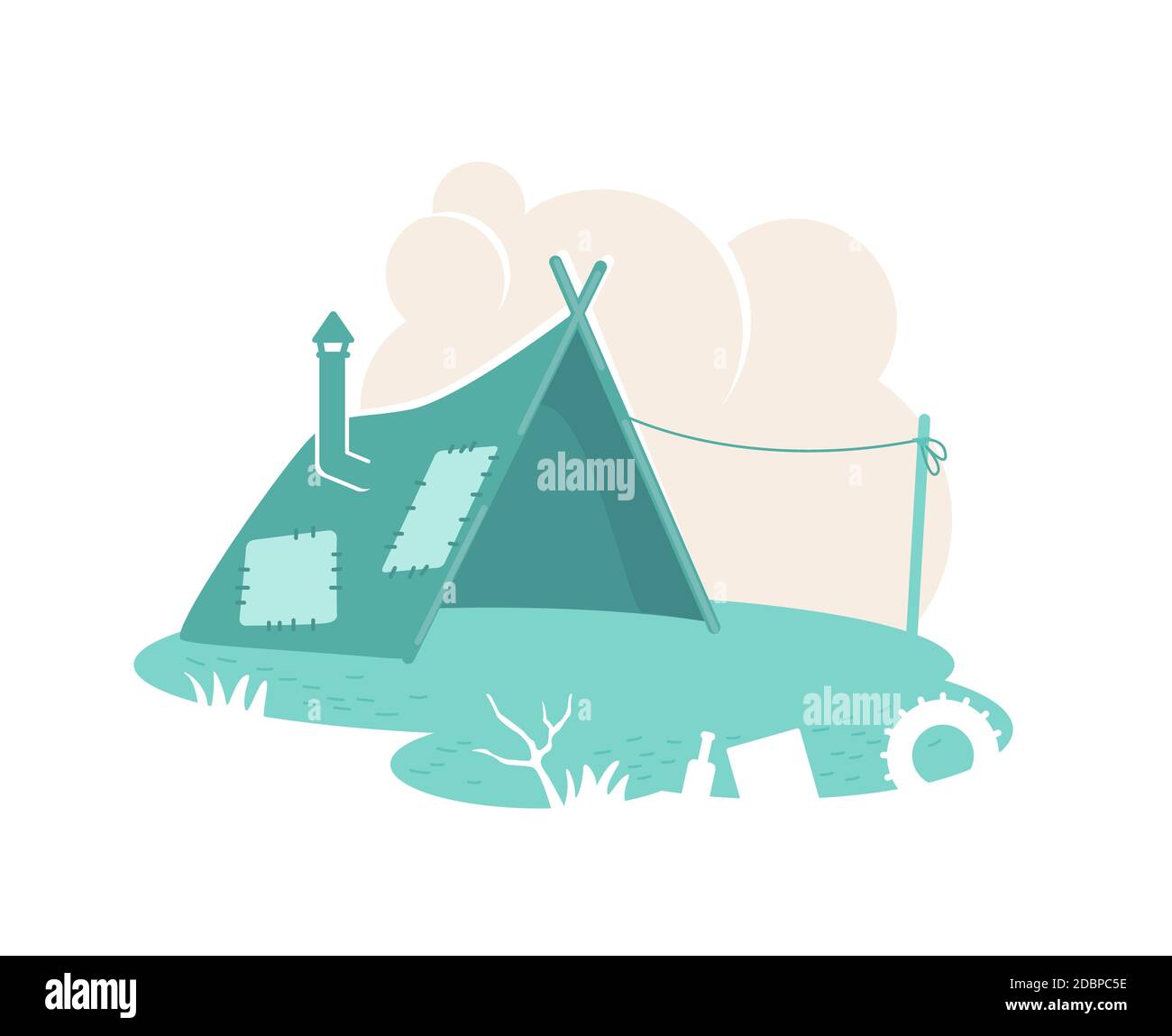 Slum view Cut Out Stock Images & Pictures - Alamy