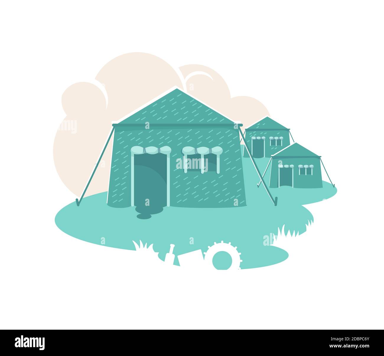 Soldiers Barracks Illustration Cut Out Stock Images & Pictures - Alamy