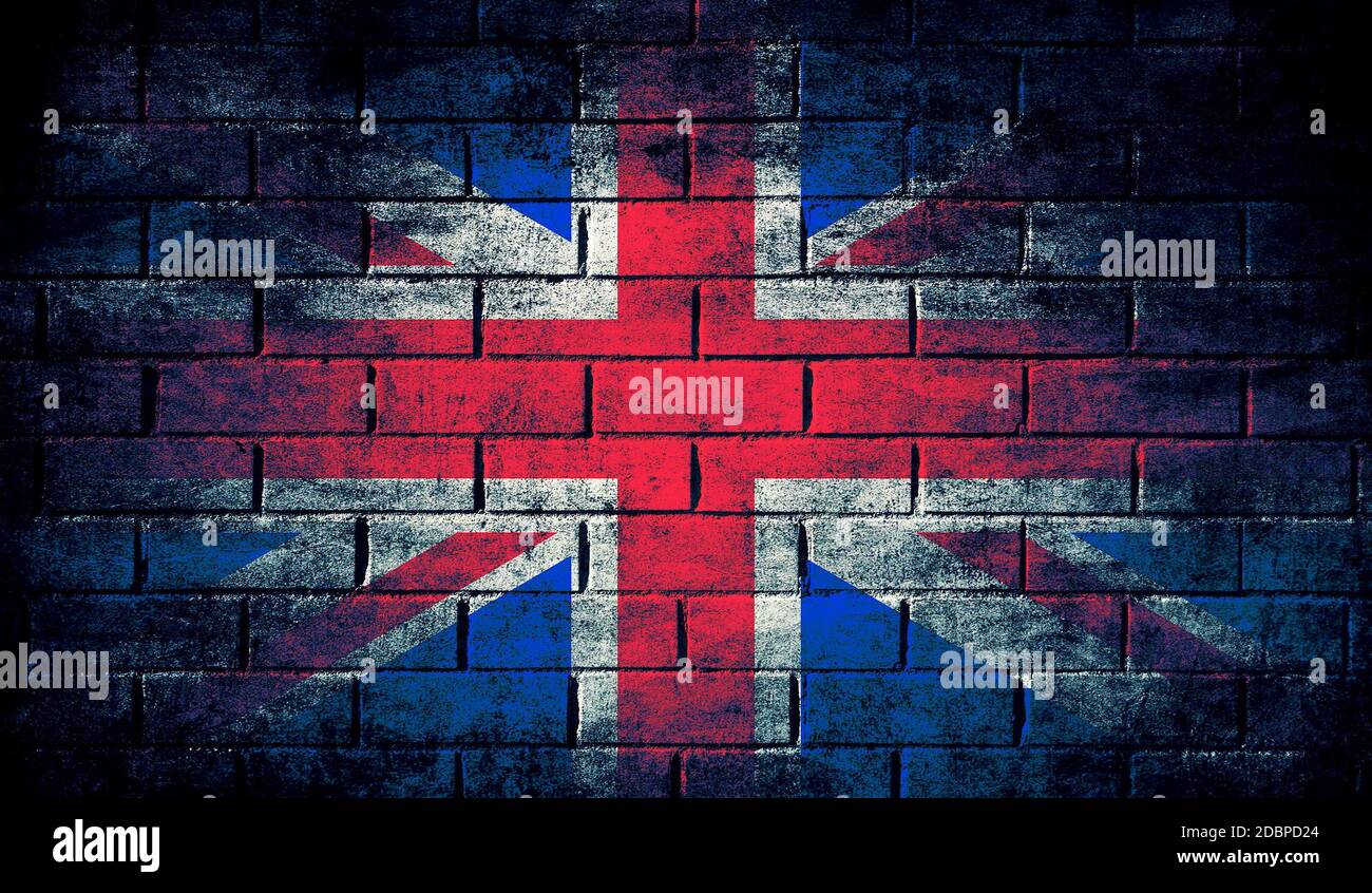 United Kingdom dark flag texture Stock Photo - Alamy