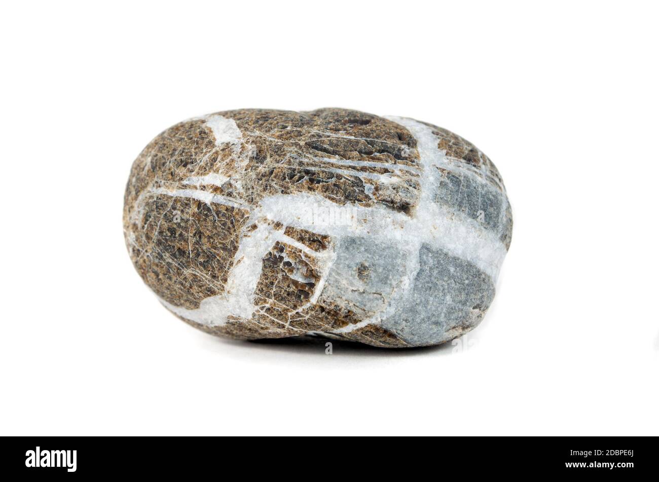 Stone from the sea on white Stock Photo - Alamy