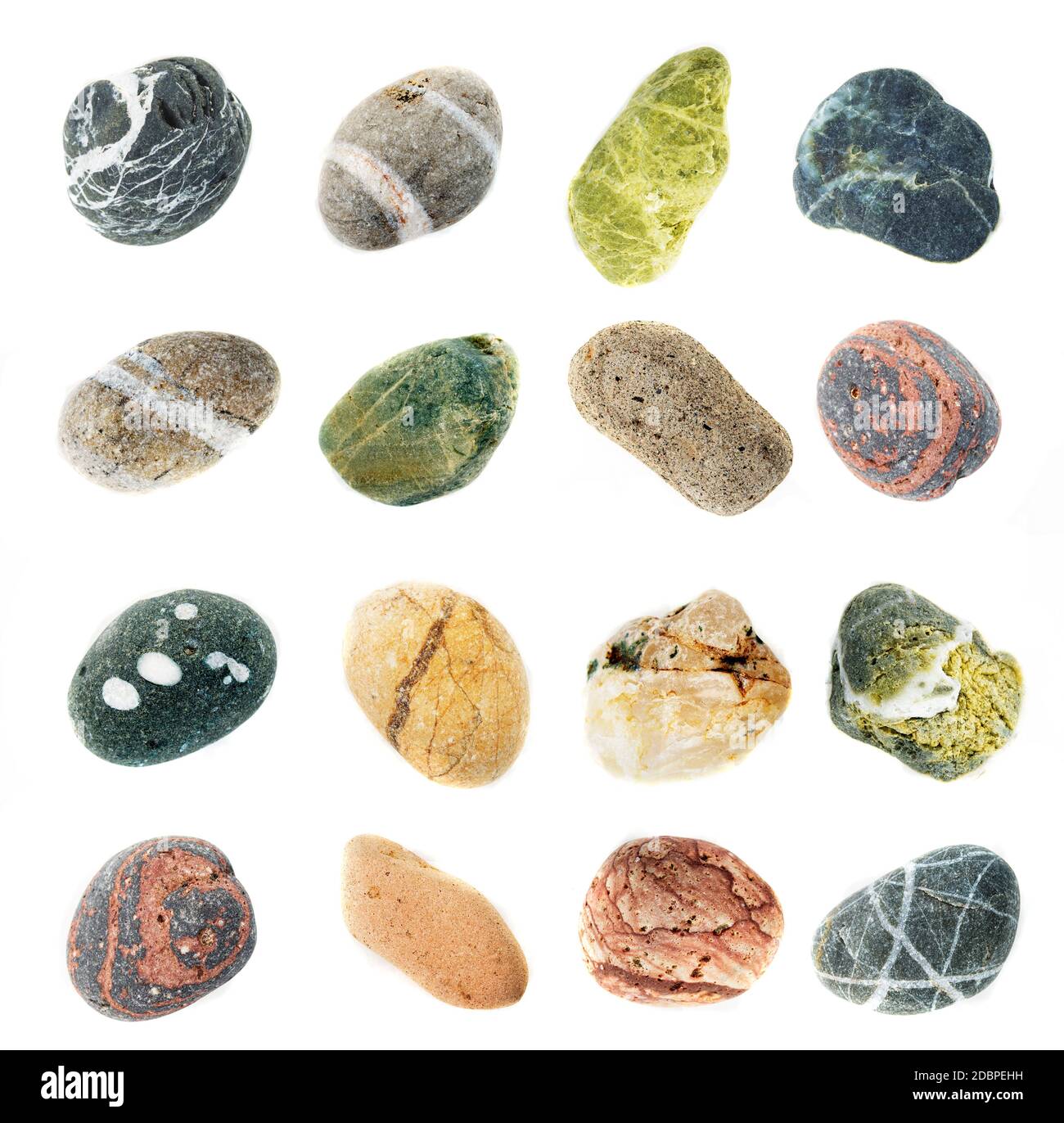 Stones from the sea on white Stock Photo - Alamy