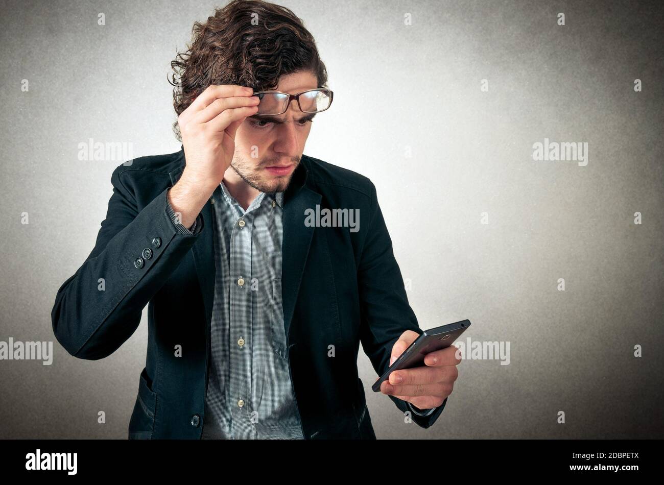 Angry man on the phone Stock Photo - Alamy
