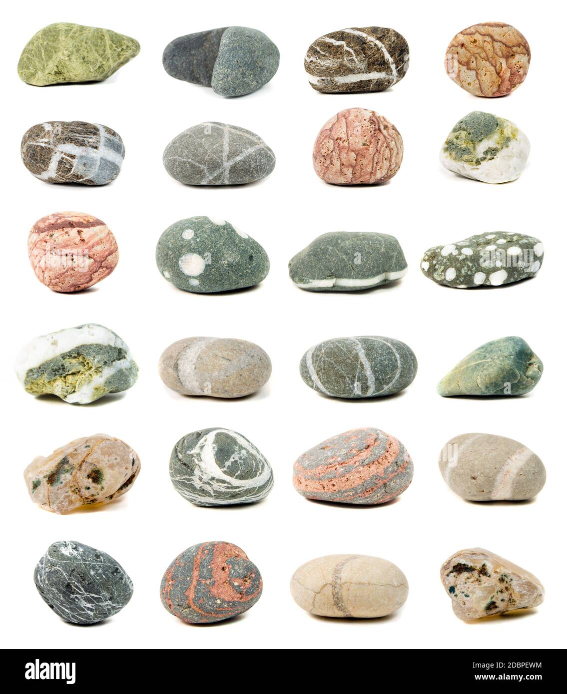 Stones from the sea on white Stock Photo - Alamy