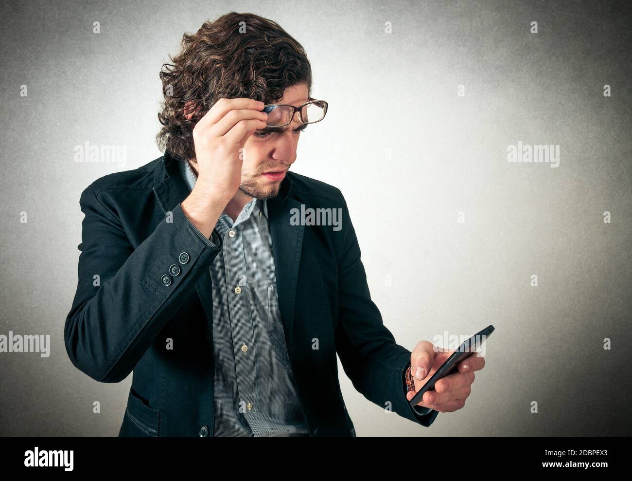 Angry man on the phone Stock Photo - Alamy