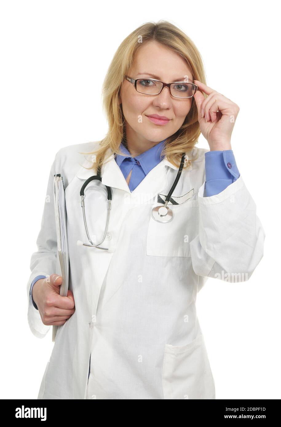 Female blond doctor Stock Photo - Alamy