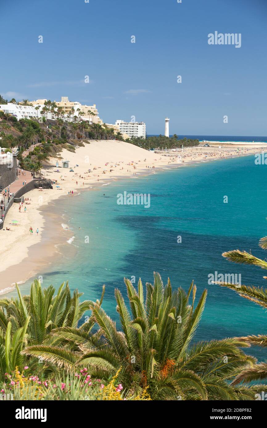 Beach of Morro Jable, Canary Island Fuerteventura, Spain Stock Photo ...