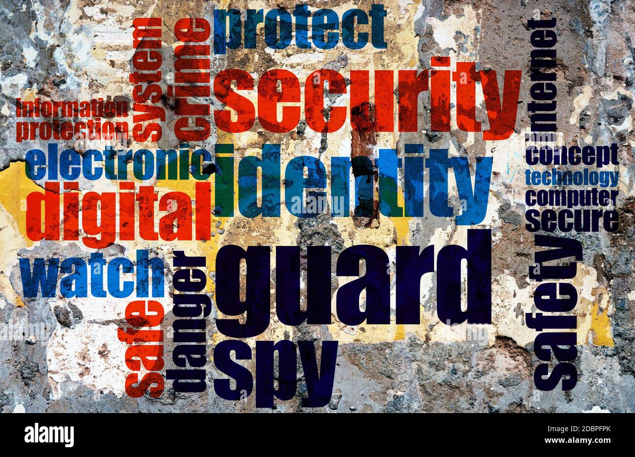 Web crime word cloud grunge concept Stock Photo - Alamy