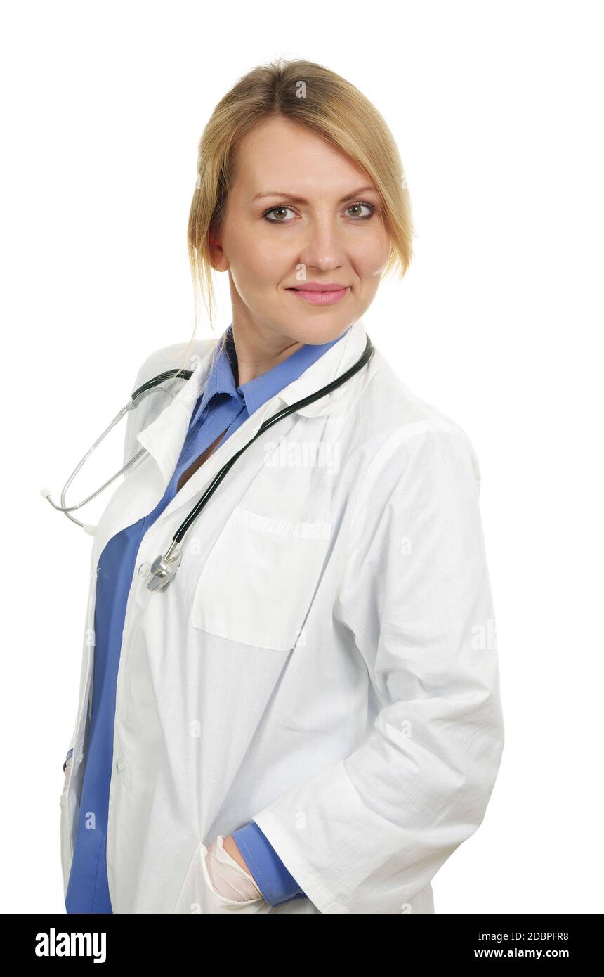 Female blond doctor Stock Photo - Alamy